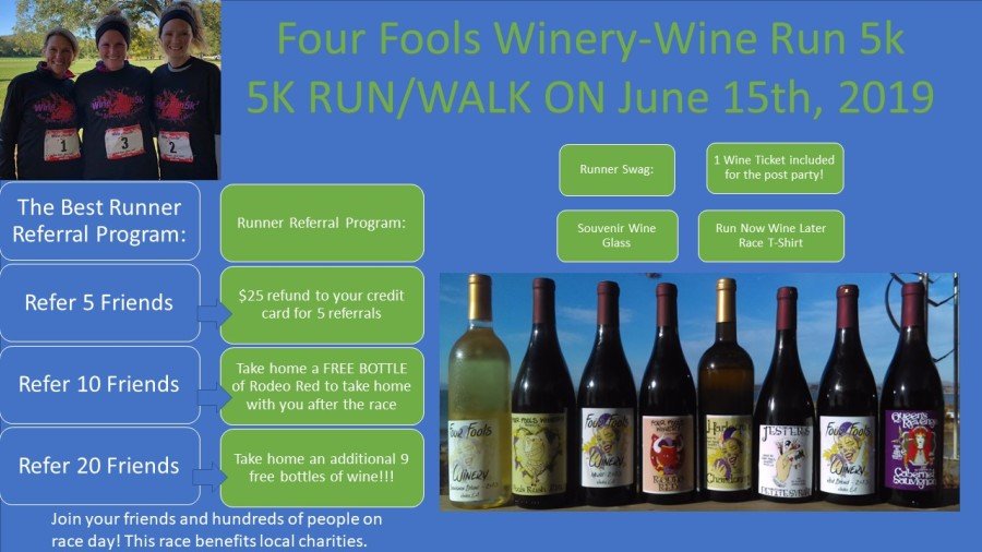 Wine Run 5k-Four Fools Winery