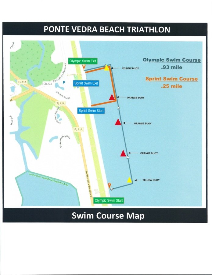 Game On! Ponte Vedra Beach Triathlon: COURSE MAPS