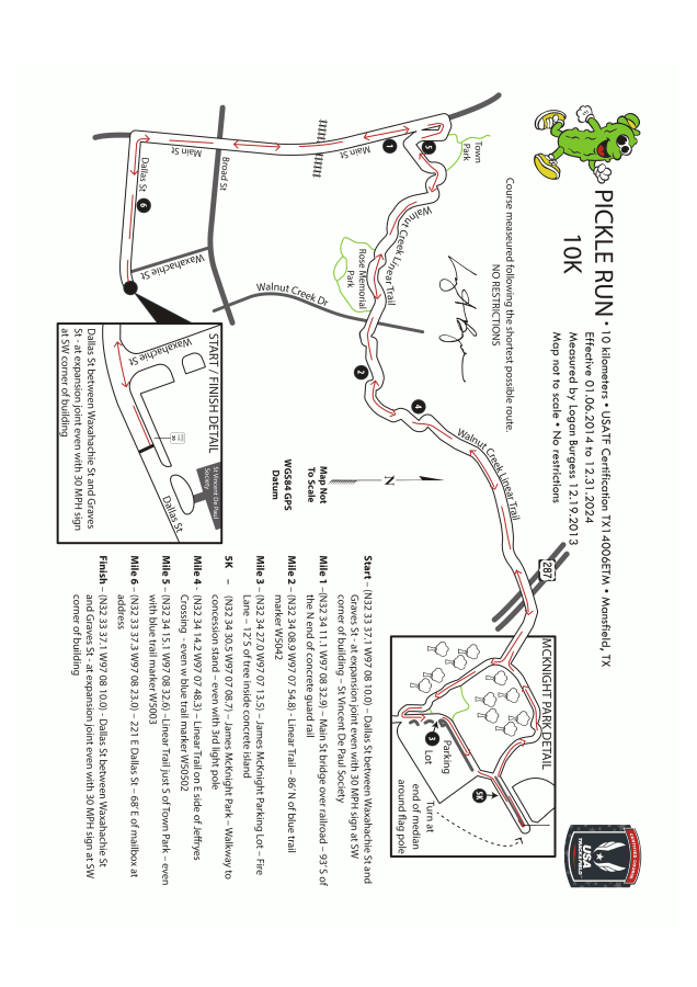 Pickle Run: COURSE MAPS