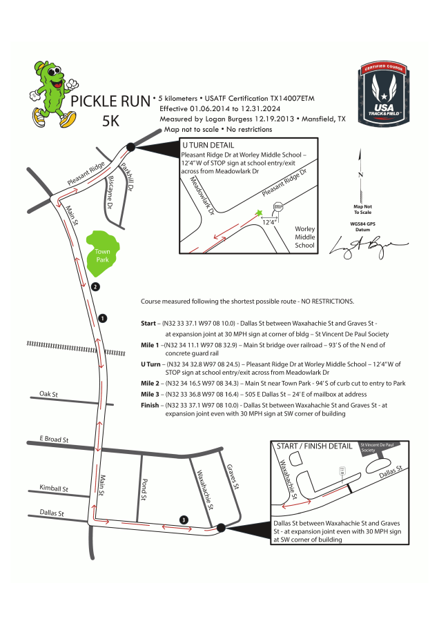 Pickle Run: COURSE MAPS