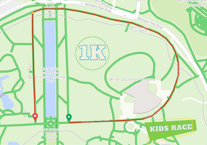 19th Annual Run in the Park: Race Route