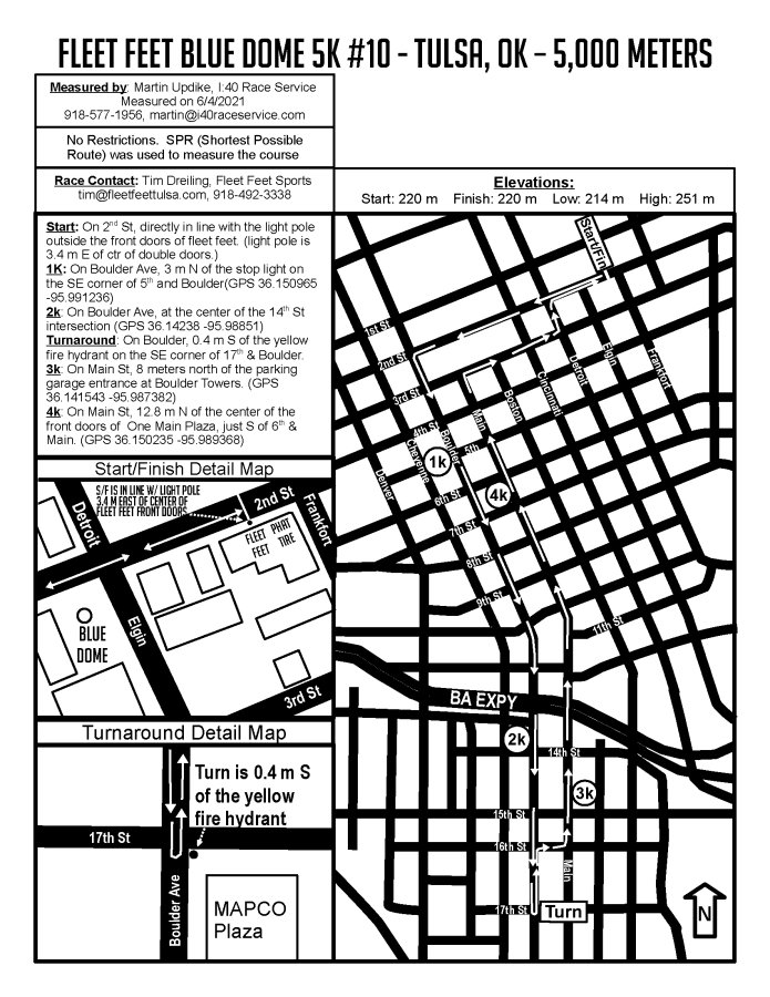 Fleet Feet Firecracker: 5k Course Map