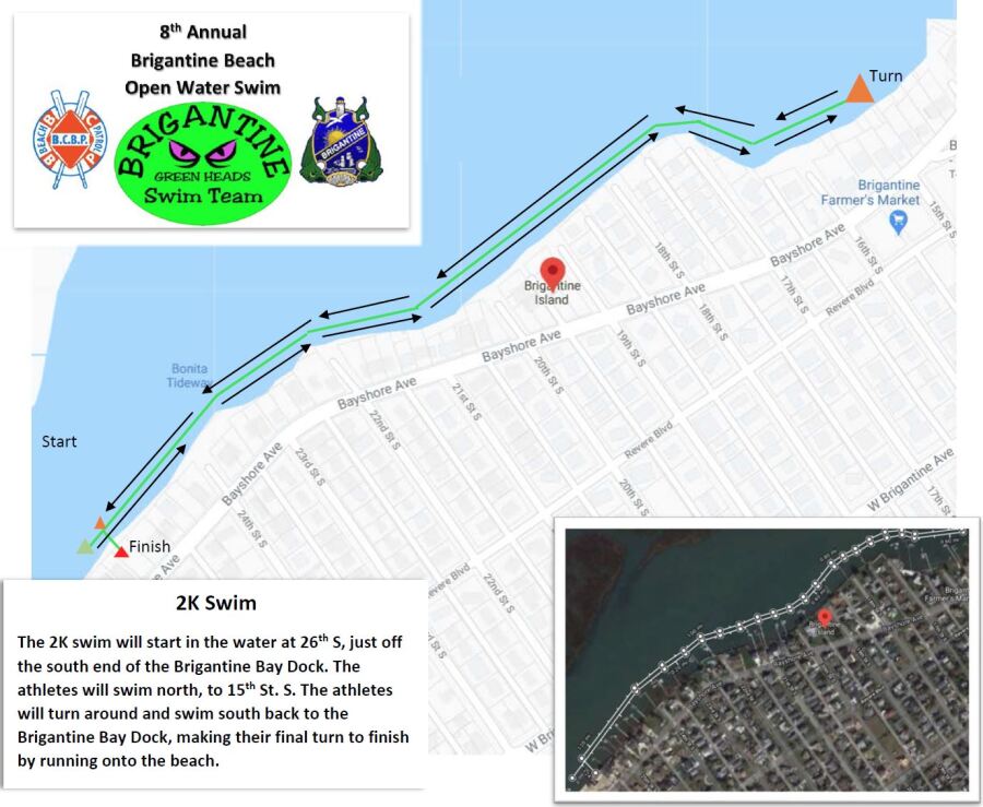 10th Annual Brigantine Open Water Swim: COURSE DESCRIPTION