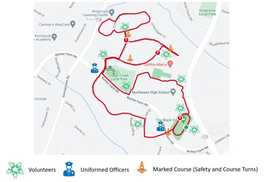 Northwest High School 5K Run/Walk: Course Map