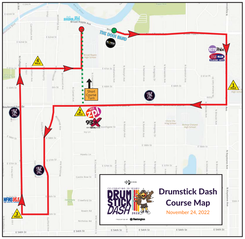 Wheeler Mission Drumstick Dash: Course Map