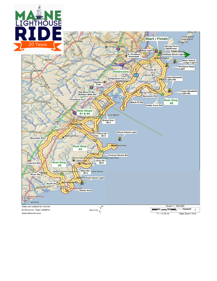 Maine Lighthouse Ride 2023: 100 Mile Ride