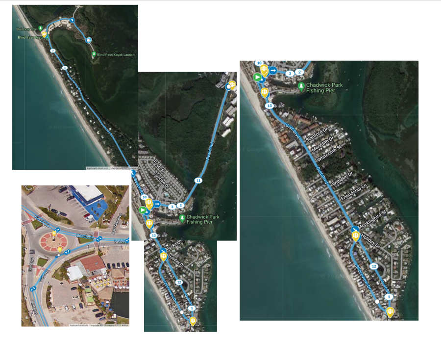 YMCA Sandbar Half Marathon / 5K: HALF MAP